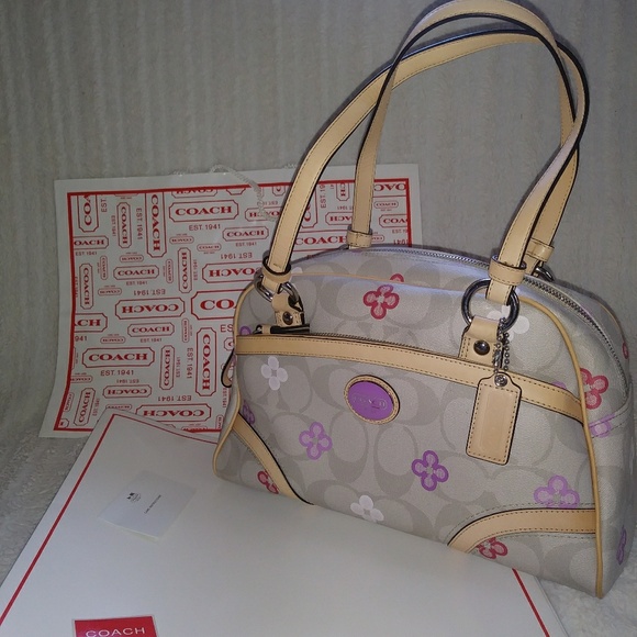 Coach | Bags | New Coach Peyton Signature Clover Shoulder Bag | Poshmark